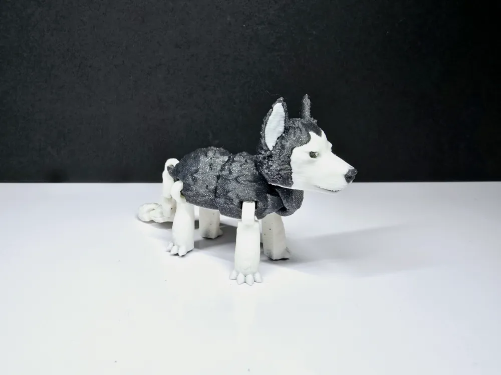 Flexi Husky - Pocket Pet by FilliFuu MakerWorld: Download Free 3D Models