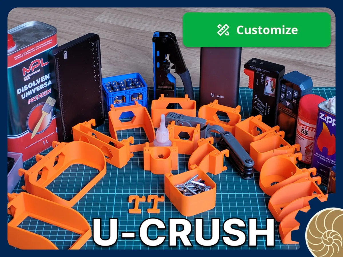 U-CRUSH Soporte Universal Rectangular Personalizado para Skadis ...