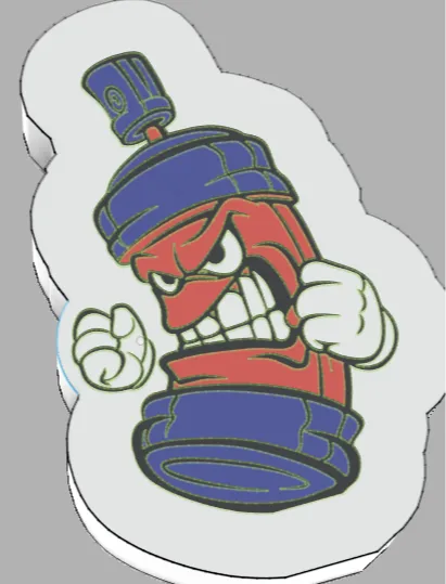 Angry Spray Can Lightbox - Free 3D Print Model - MakerWorld