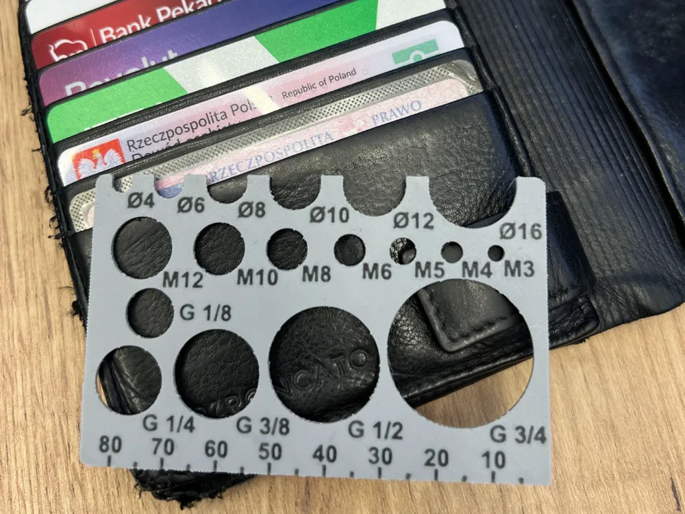Wallet Diameter Gauge - Metric and Inch. by Rafał - MakerWorld
