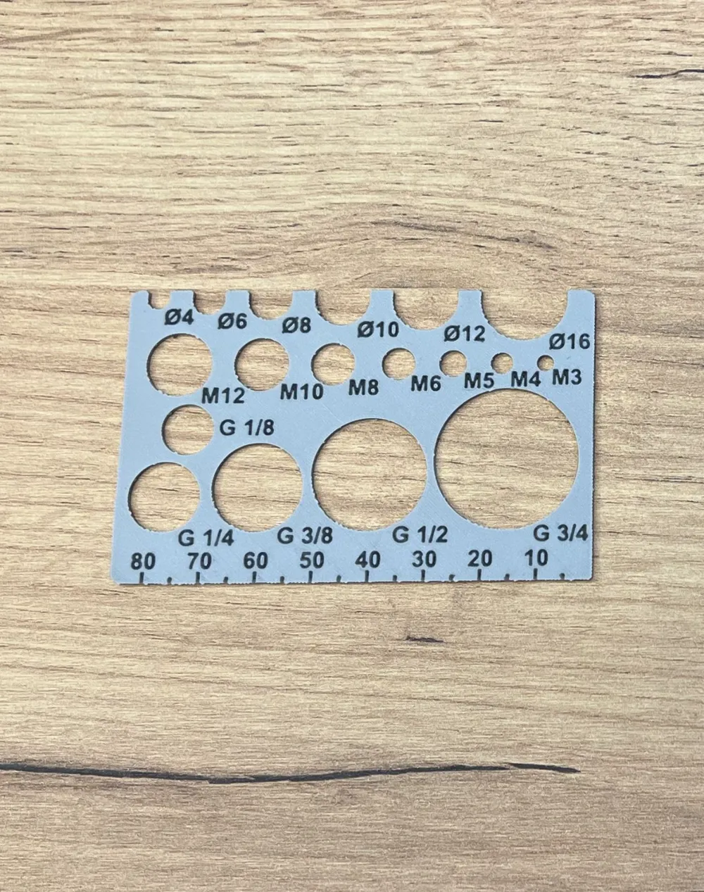 Wallet Diameter Gauge - Metric and Inch. by Rafał - MakerWorld
