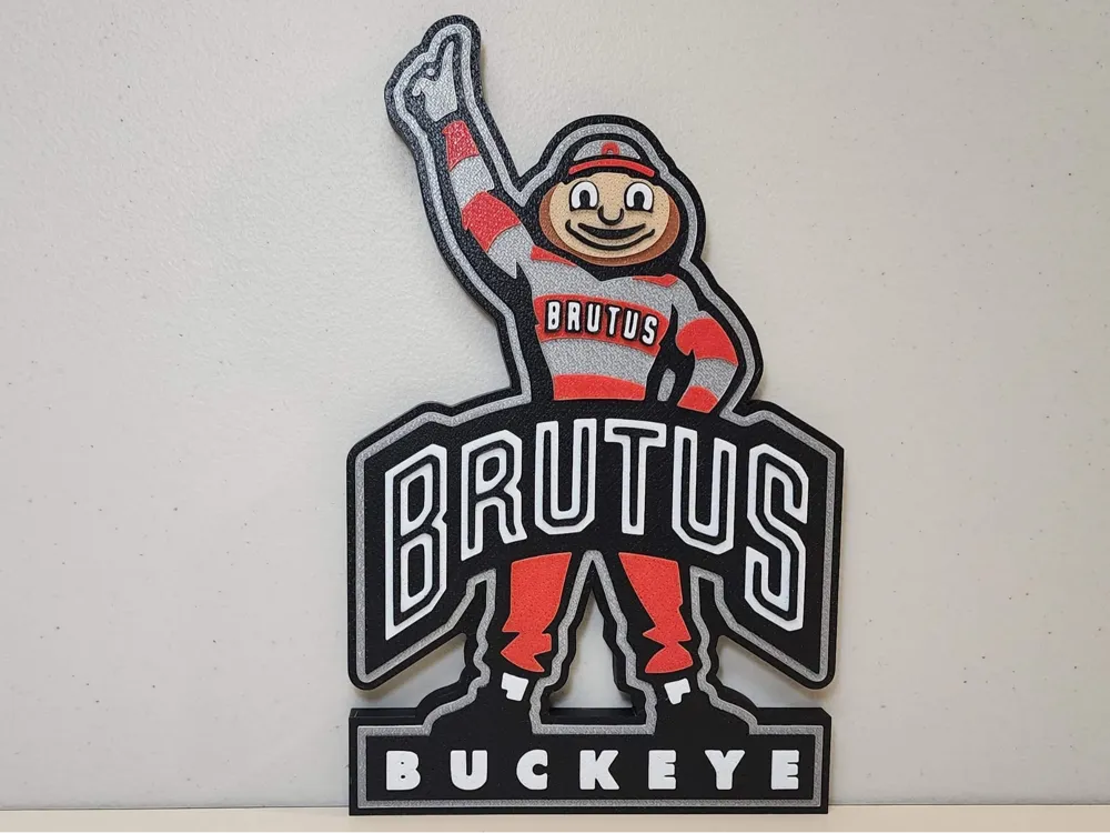 Ohio State Brutus Wall Display by briankstan MakerWorld: Download Free ...