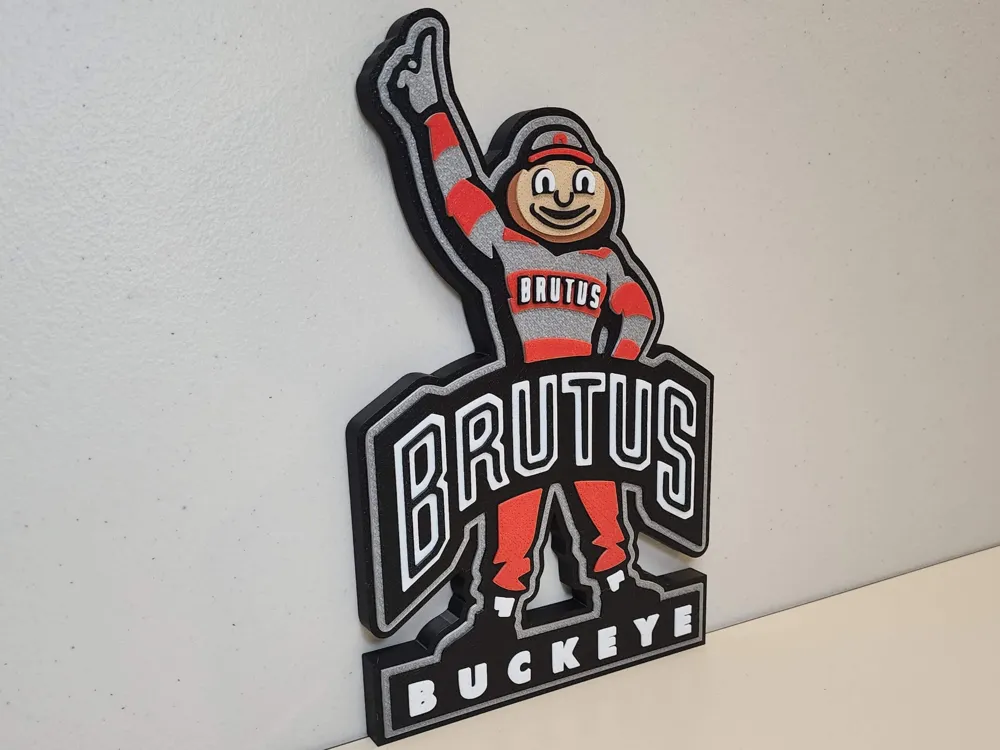 Ohio State Brutus Wall Display by briankstan MakerWorld: Download Free ...