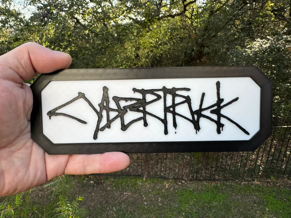 Tesla Cybertruck Logo Sign by Kelzan - MakerWorld