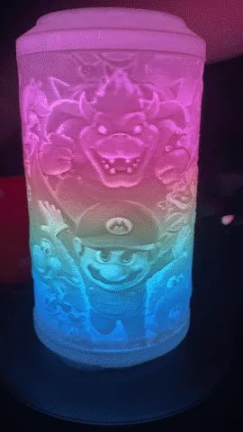 Lampe lithophane Mario Galaxy avec RGB animé - Modèle d'Impression 3D ...