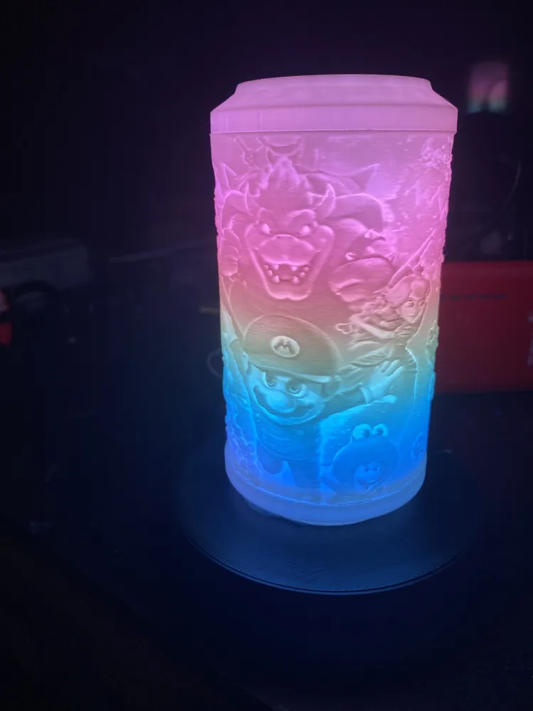 Lampe lithophane Mario Galaxy avec RGB animé - Modèle d'Impression 3D ...