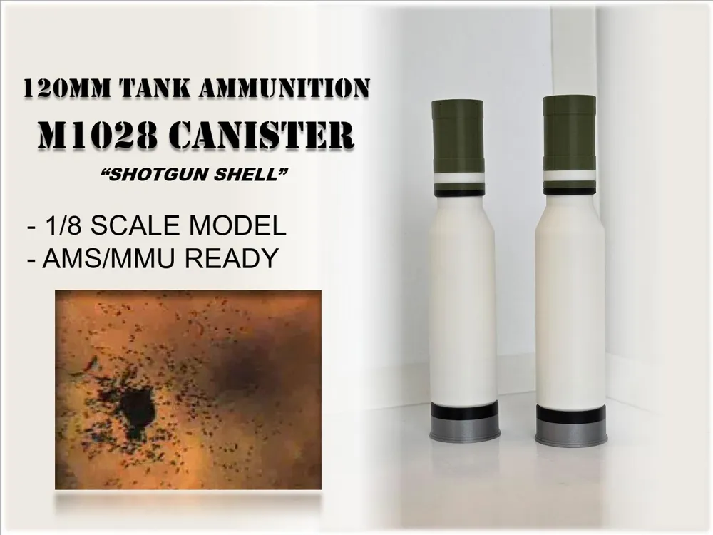 1/8 Scale M1028 120mm Canister Round by missing_string MakerWorld ...