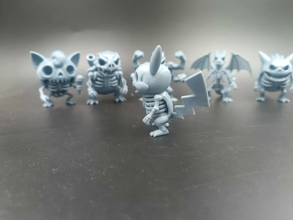 Pikachu Skeleton Pokemon Kawaii - Anime - Toy by drakeforge3d ...