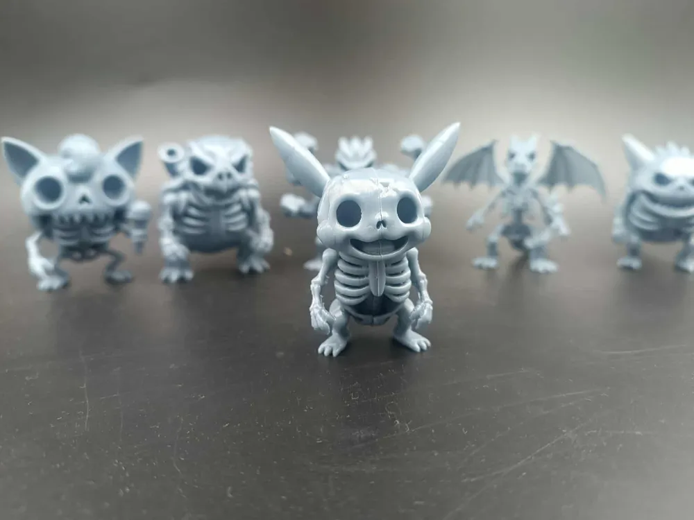 Pikachu Skeleton Pokemon Kawaii - Anime - Toy by drakeforge3d ...