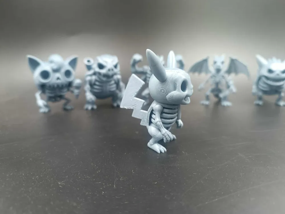 Pikachu Skeleton Pokemon Kawaii - Anime - Toy by drakeforge3d ...