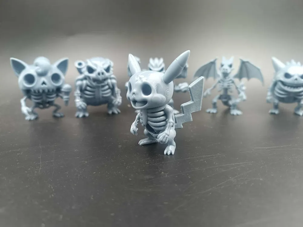 Pikachu Skeleton Pokemon Kawaii - Anime - Toy by drakeforge3d ...