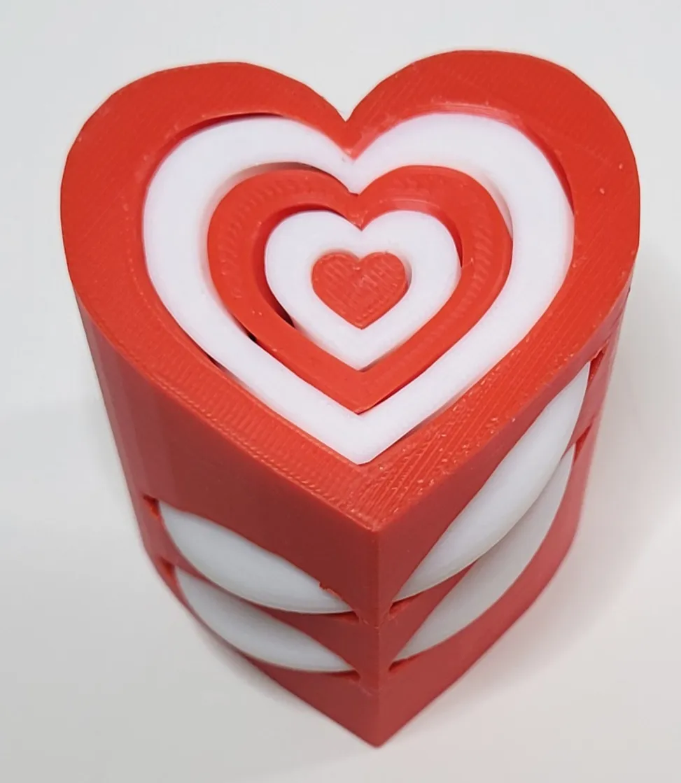 Heart Family Nesting Fidget - Free 3D Print Model - MakerWorld