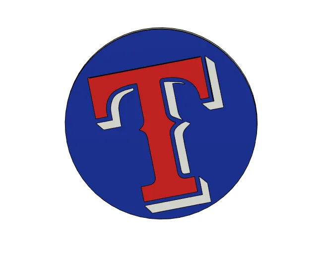 TX Rangers Coaster + caddy by HobbyMaine - MakerWorld