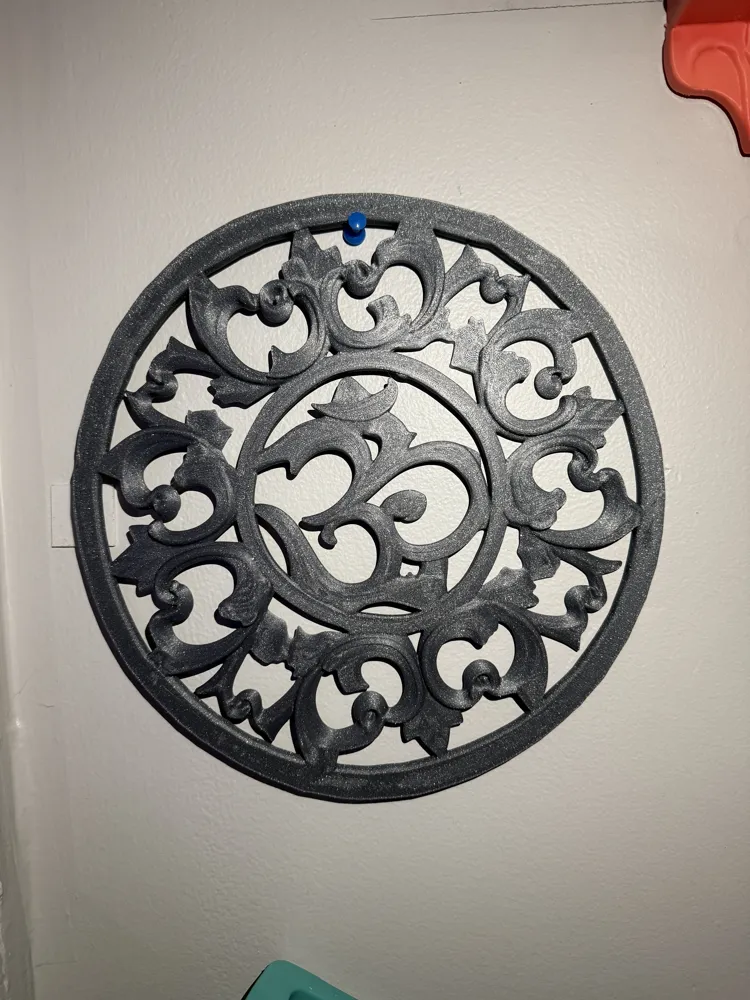 Floral Om Mandala Disc – 3D Printable Wall Art by Ill Kind ...