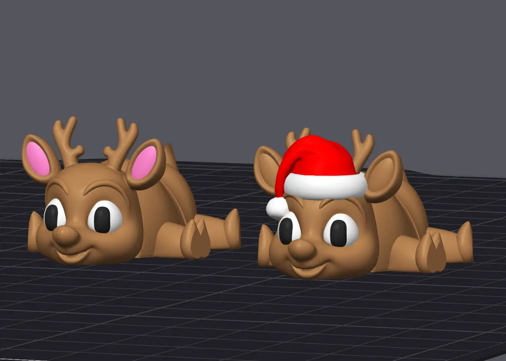 articulated reindeer classic and Christmas themed - Free 3D Print Model ...