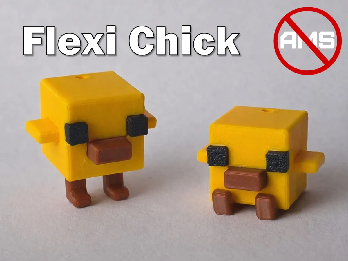 Minecraft Baby Chicken Keychain - Free 3D Print Model - MakerWorld