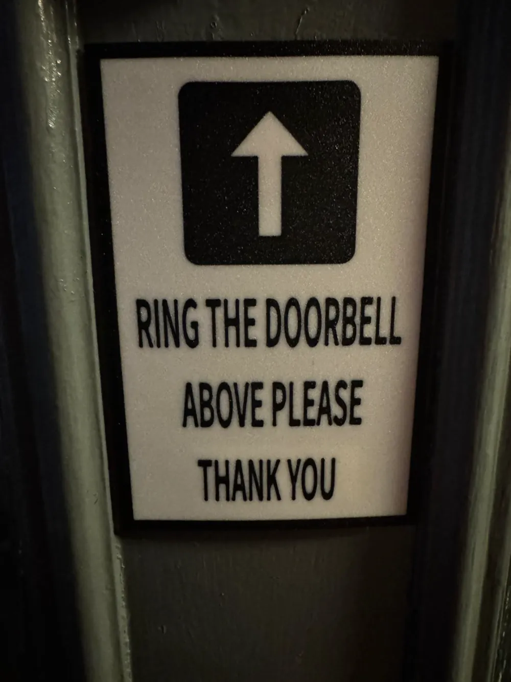 PLEASE RING THE DOORBELL ABOVE SIGN by user_1944577671 - MakerWorld
