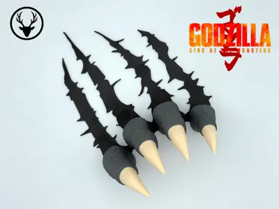 Godzilla Claws - Wall Mount by Stag 3DMakerWorld: Download Free 3D Models