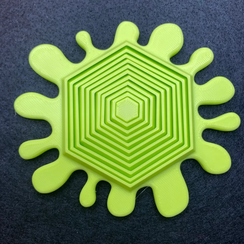 Splat Hexagon Fidget Toy - Print in Place ~48 min - Free 3D Print Model ...