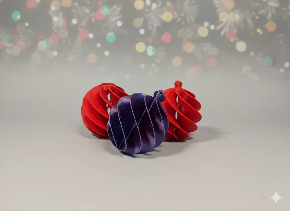 Parametric Christmas Ornament - Spiral Design - Free 3D Print Model ...