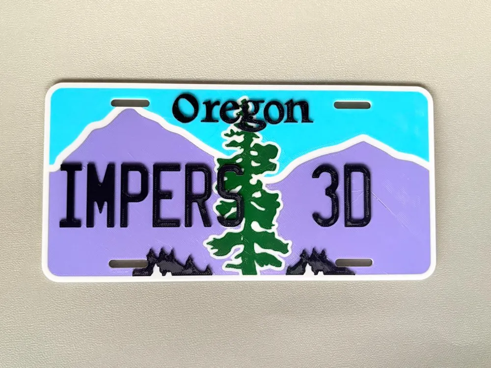 Custom Oregon Plate - Free 3D Print Model - MakerWorld