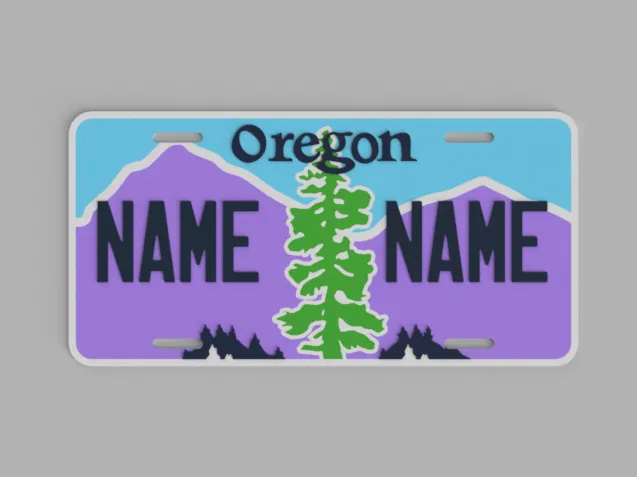 Custom Oregon Plate - Free 3D Print Model - MakerWorld