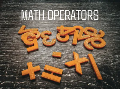 Math operators + numbers by CoNcLuZiOn - MakerWorld