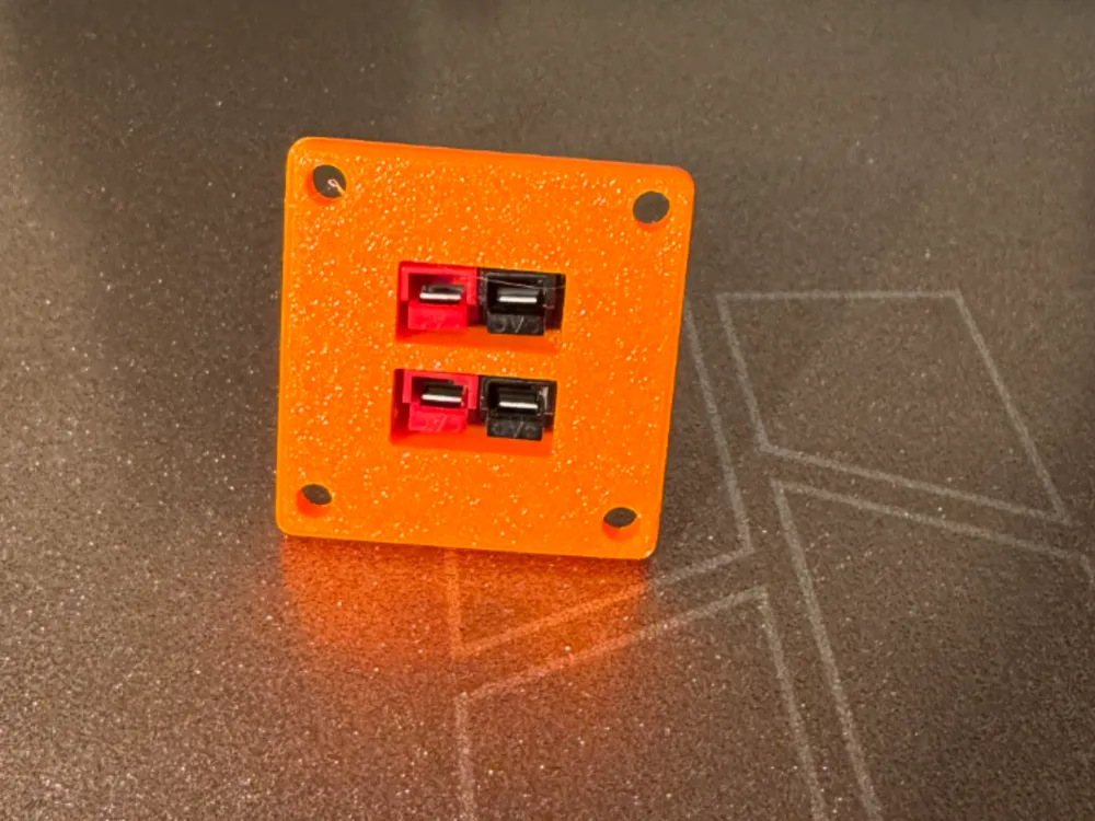 Anderson Power Pole Panel Mount - Dual - Free 3D Print Model - MakerWorld