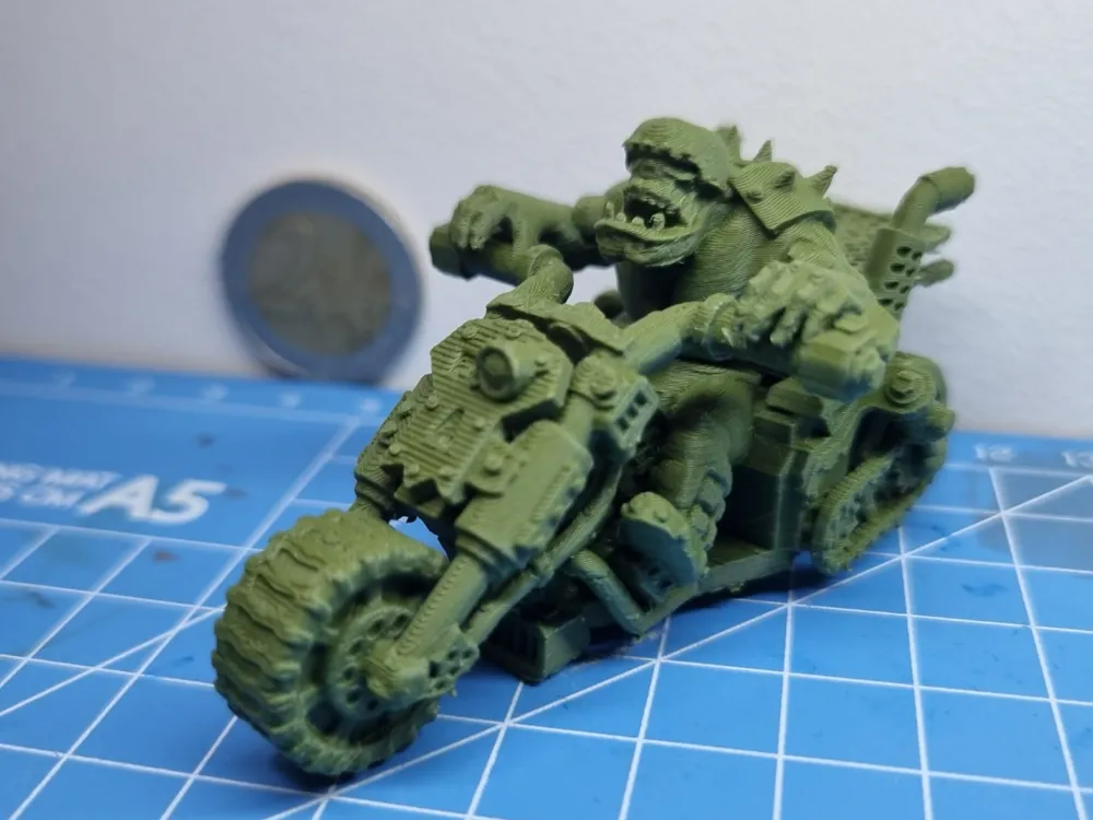 Ogre Bike Rider WarAxe 50K Miniature Motorcycle by Printar ...