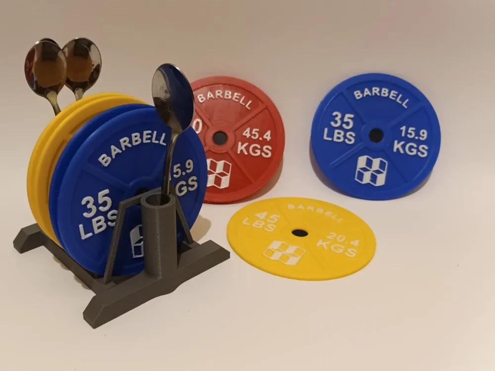 Weight plate coasters - Free 3D Print Model - MakerWorld