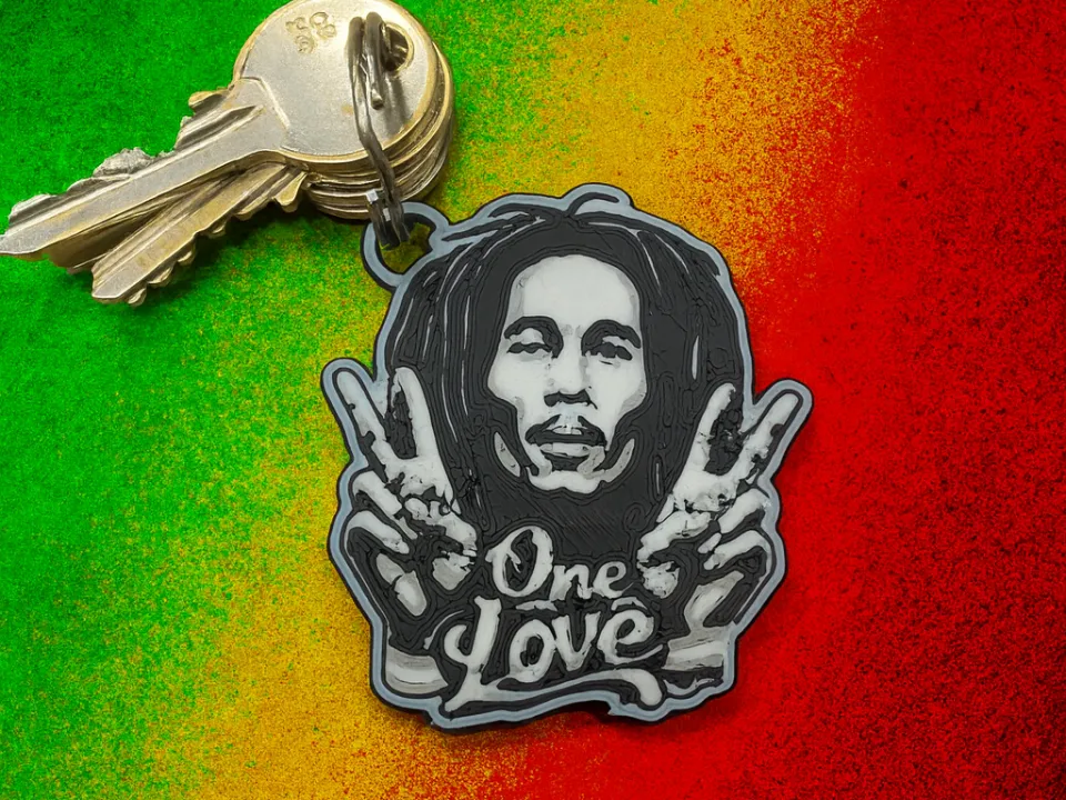 bob marley keychain - Free 3D Print Model - MakerWorld