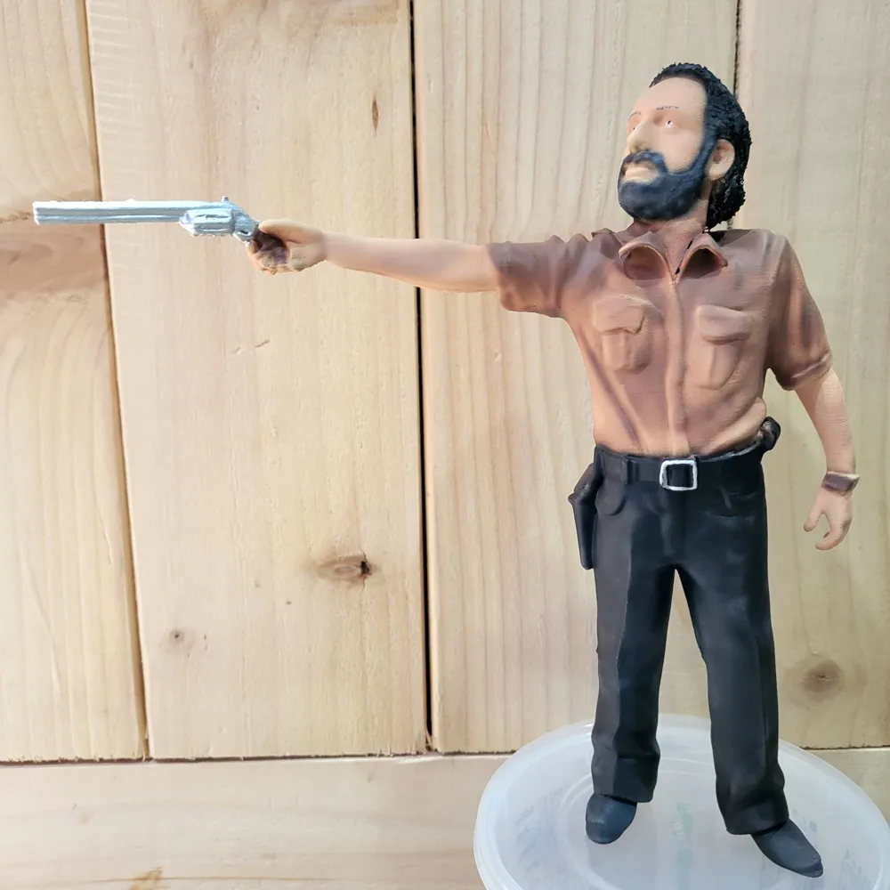 Walking Dead Rick Grimes Figure - Free 3D Print Model - MakerWorld