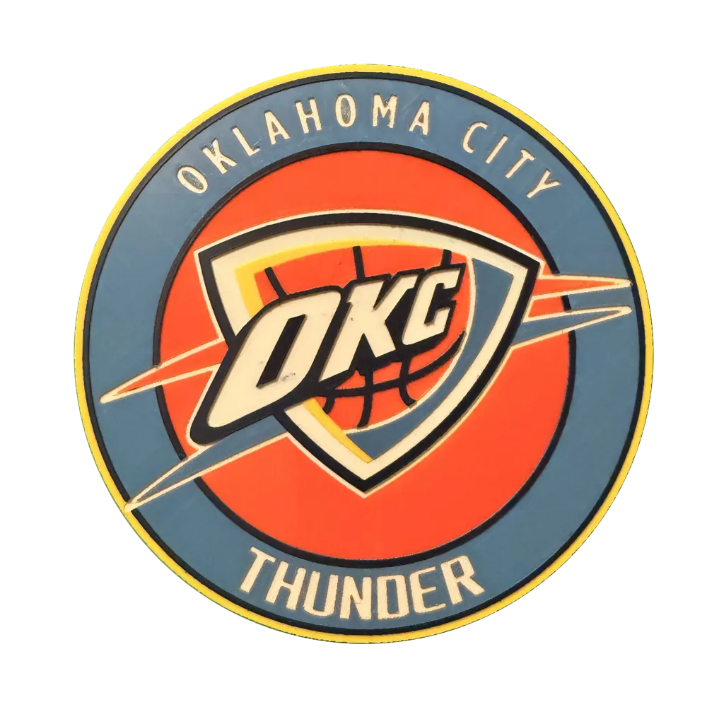 LOGO NBA OKC Thunder - POSAVASOS/SEÑAL DE OFICINA - Modelo de impresión ...