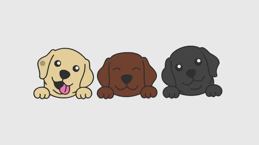 Adorable Labrador keychains / set of 3 - Free 3D Print Model - MakerWorld