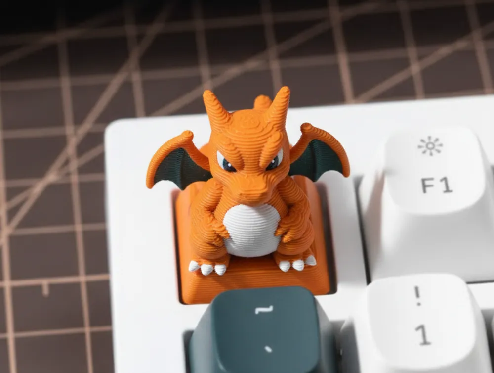 Charizard Pokemon Keyboard Keycap MX - Free 3D Print Model - MakerWorld