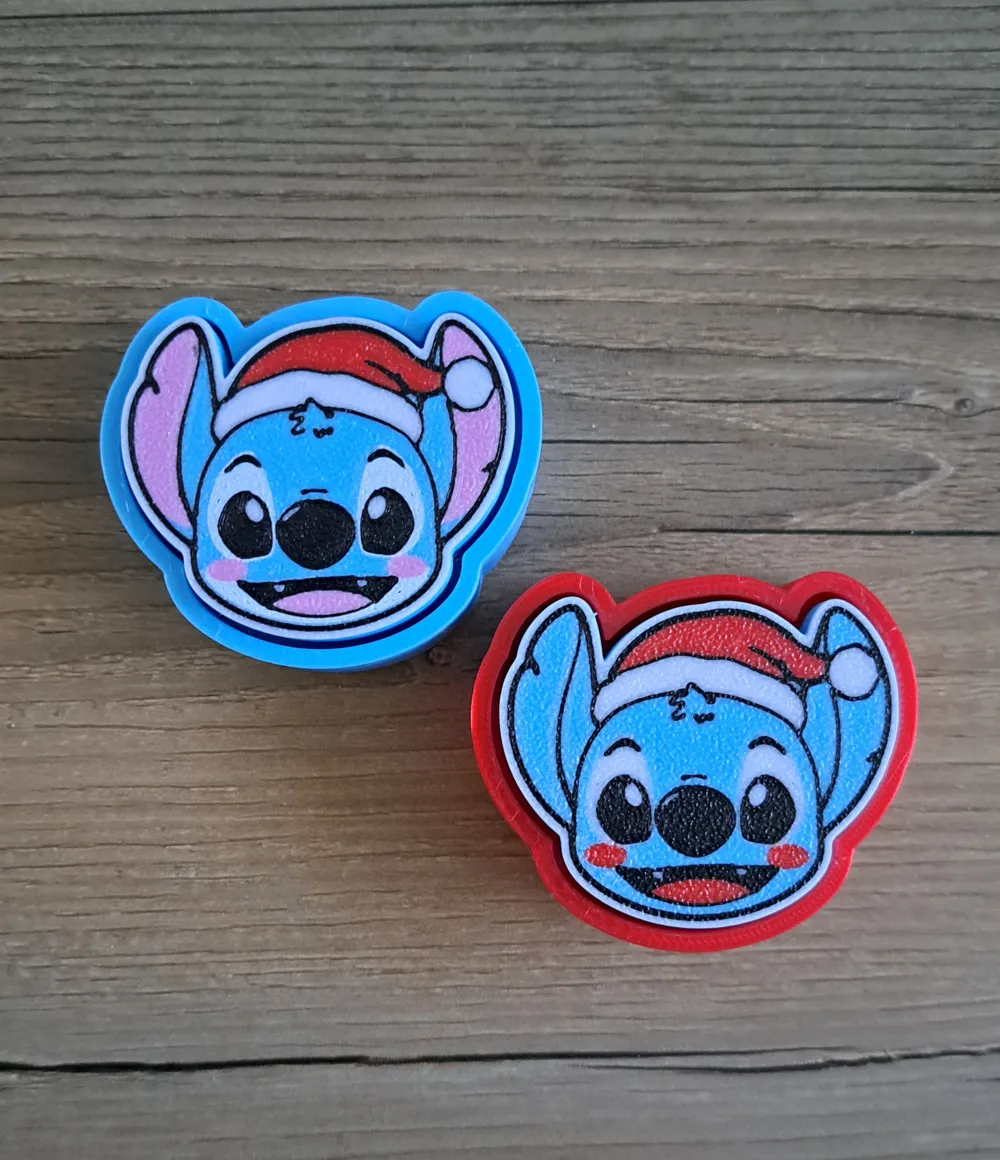 Cute Christmas Stitch fidget clicker toy by creachick3d MakerWorld ...