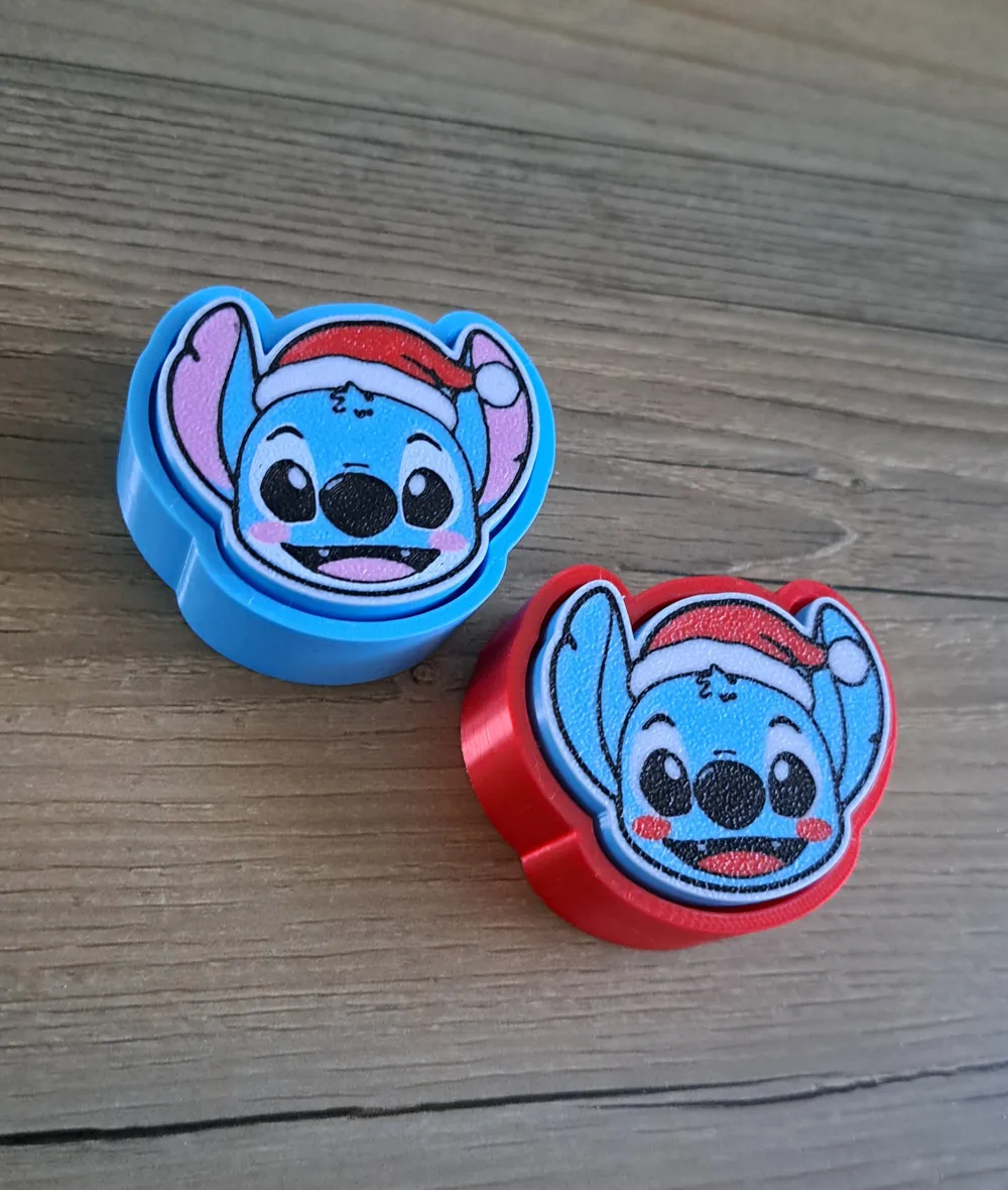 Cute Christmas Stitch fidget clicker toy by creachick3d MakerWorld ...