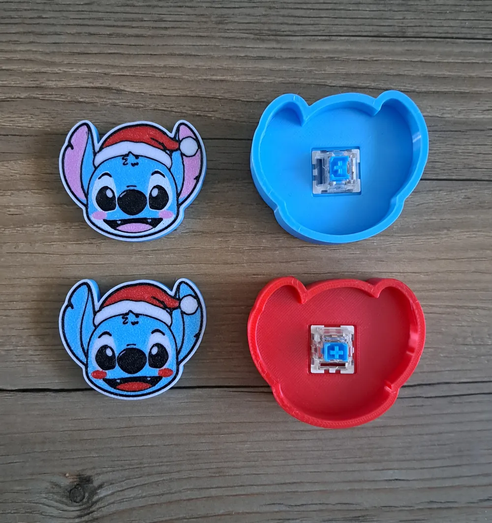 Cute Christmas Stitch fidget clicker toy by creachick3d MakerWorld ...