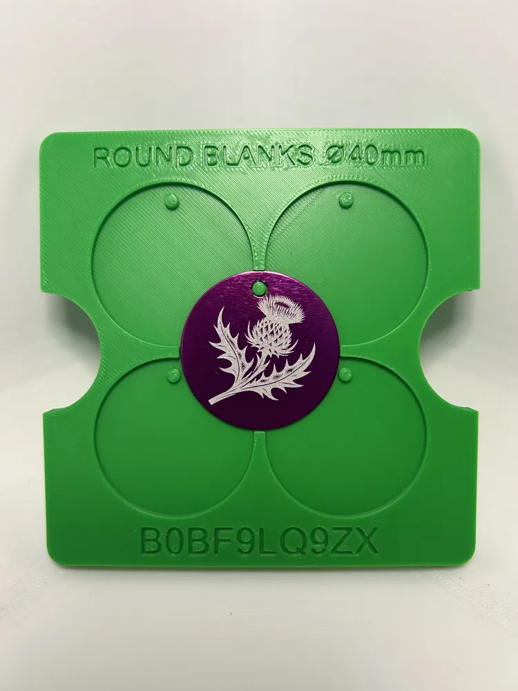 xTool F1 Round Metal Tag (40mm) Four or One Jig by Carver's Mark ...