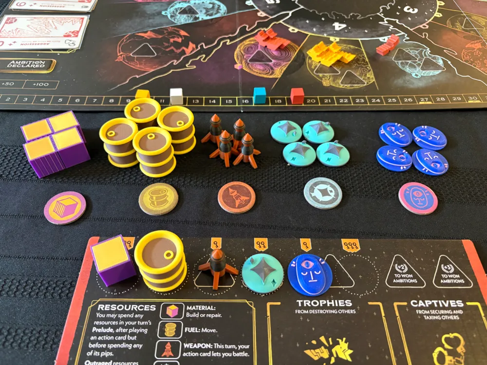 Arcs boardgame - Resource Tokens - Free 3D Print Model - MakerWorld