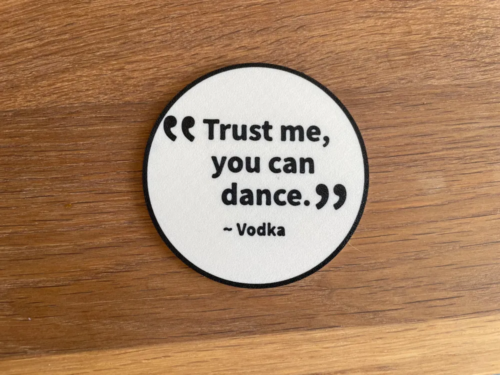 Funny Vodka Coaster / Drink / Coffee / Humor by 3D Prints This Week ...