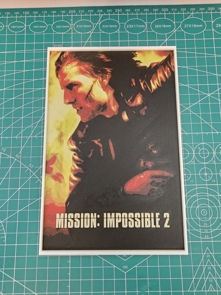 Mission: Impossible 2 Movie Poster - Hueforge Art by Lumpy3D MakerWorld: Download Free 3D Models