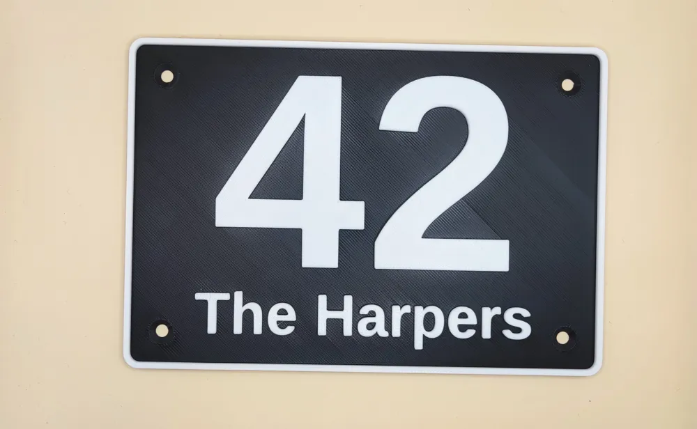 Customizable House Number Sign - Free 3D Print Model - MakerWorld