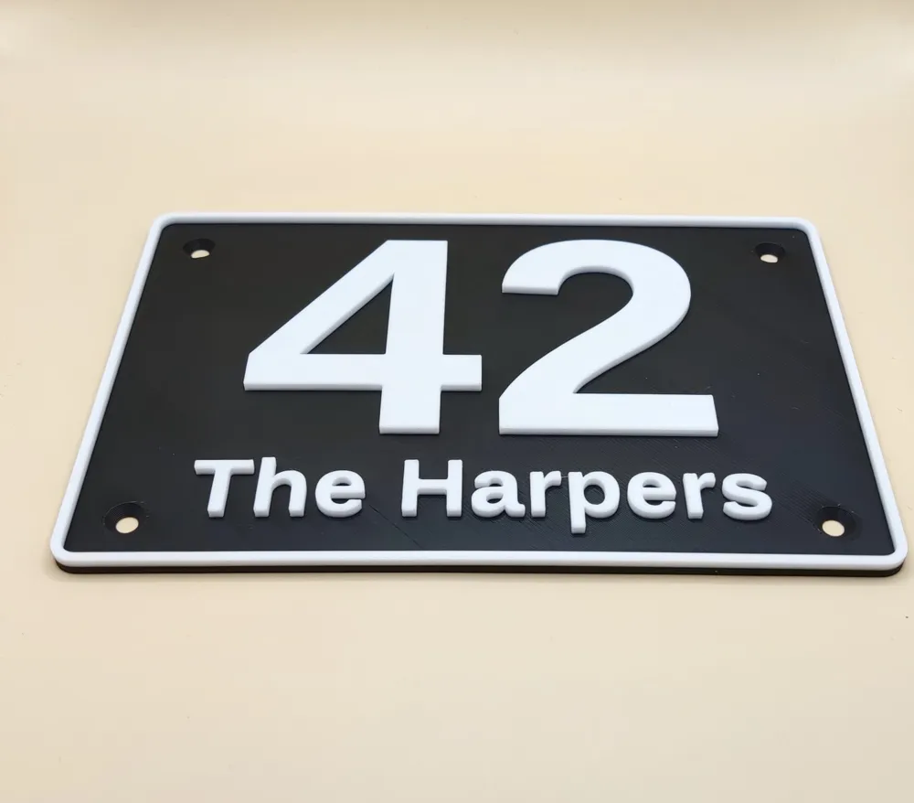 Customizable House Number Sign - Free 3D Print Model - MakerWorld