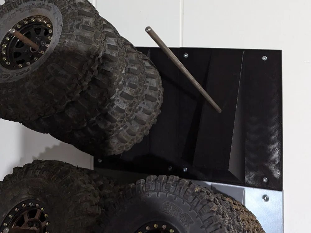 Wall Mounted RC tire rack by goatz6 - MakerWorld