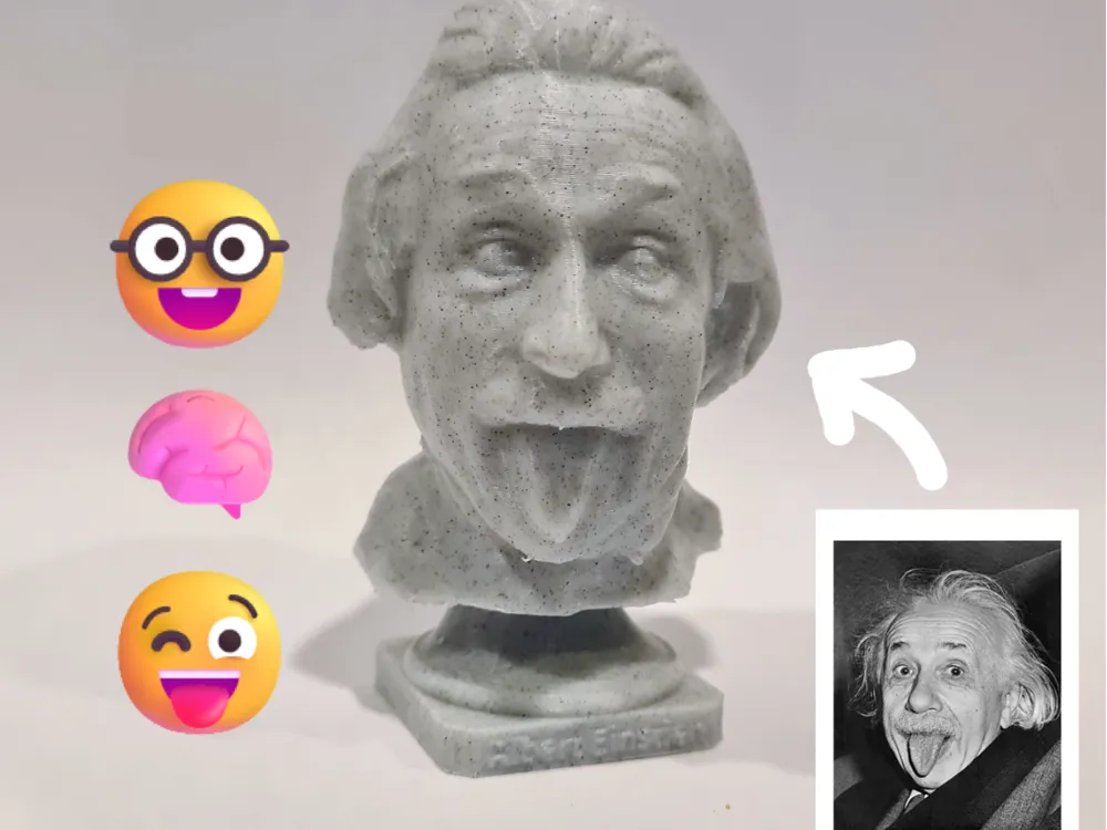 Statue Head: Albert Einstein - Free 3D Print Model - MakerWorld