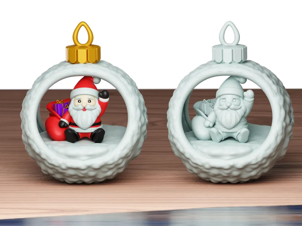 Christmas Bauble Santa by SnK3DD MakerWorld: Download Free 3D Models