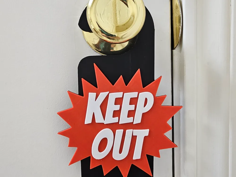 Door Hanger - Keep Out by ElizabethTheShizabeth MakerWorld: Download ...