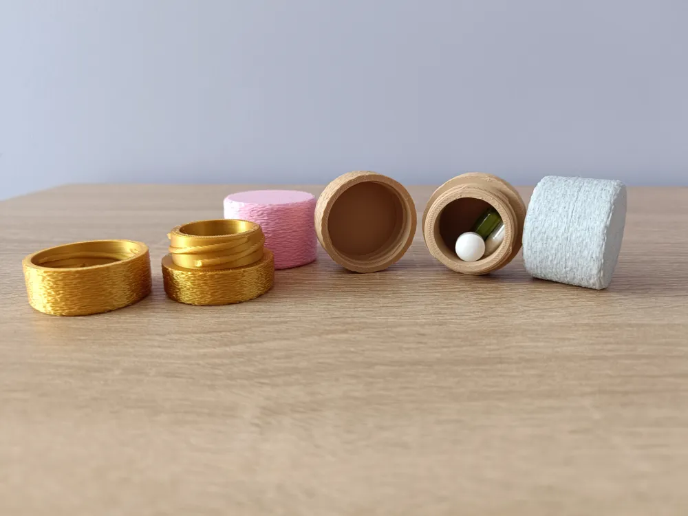 Pill box to go fuzzy skin - Free 3D Print Model - MakerWorld