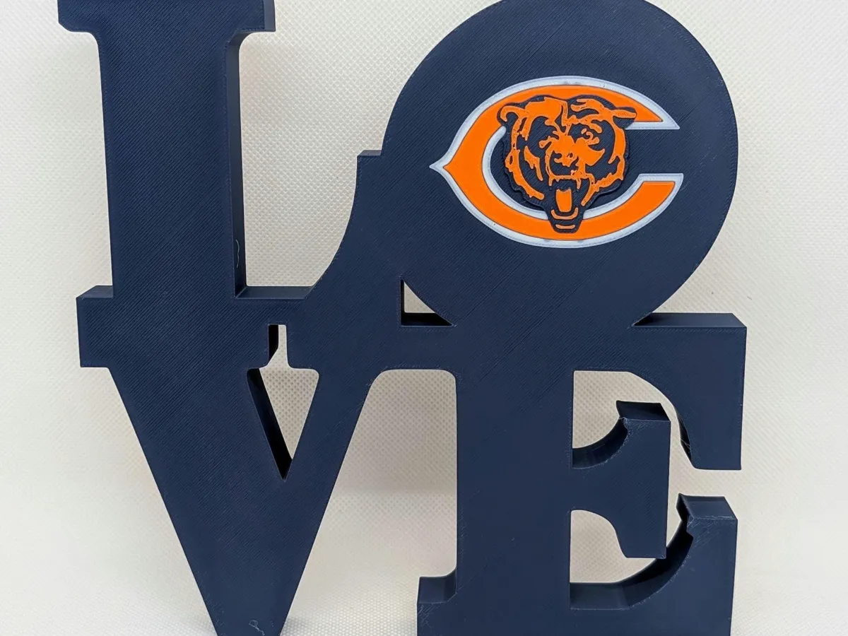 Chicago Bears Love Park Sign - LOVE Statue - Free 3D Print Model ...